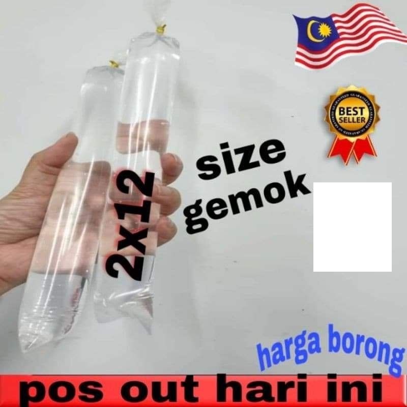 READY STOCK PLASTIK ICE CREAM GEMOK /PLASTIK SIZE 2X12/PLASTIK JERUK ...