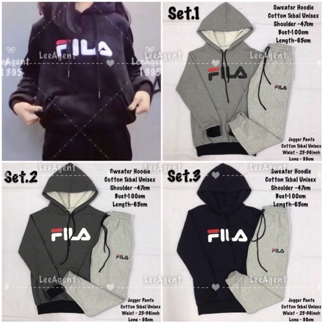 Set Combo Unisex cotton tebal ( sweater hoodie & joggerpant ) | Shopee ...