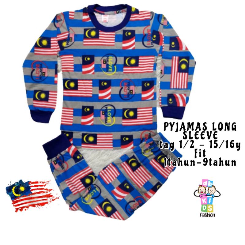 🇲🇾 PYJAMAS LONG SLEEVE MERDEKA EDITION 🇲🇾 | Shopee Malaysia