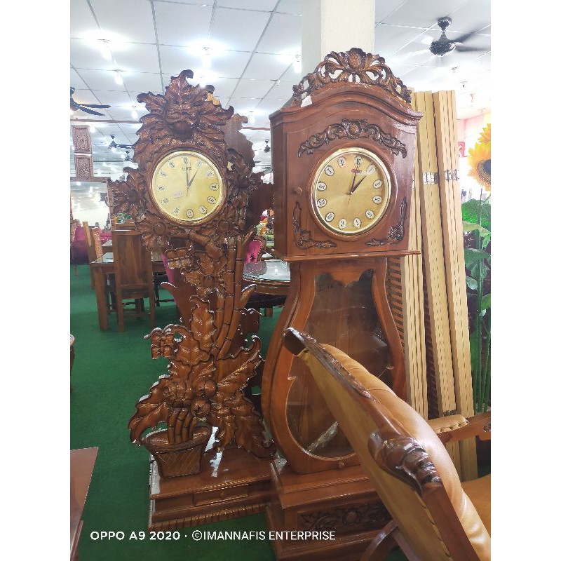 JAM BESAR KAYU JATI IMPORT INDONESIA | Shopee Malaysia