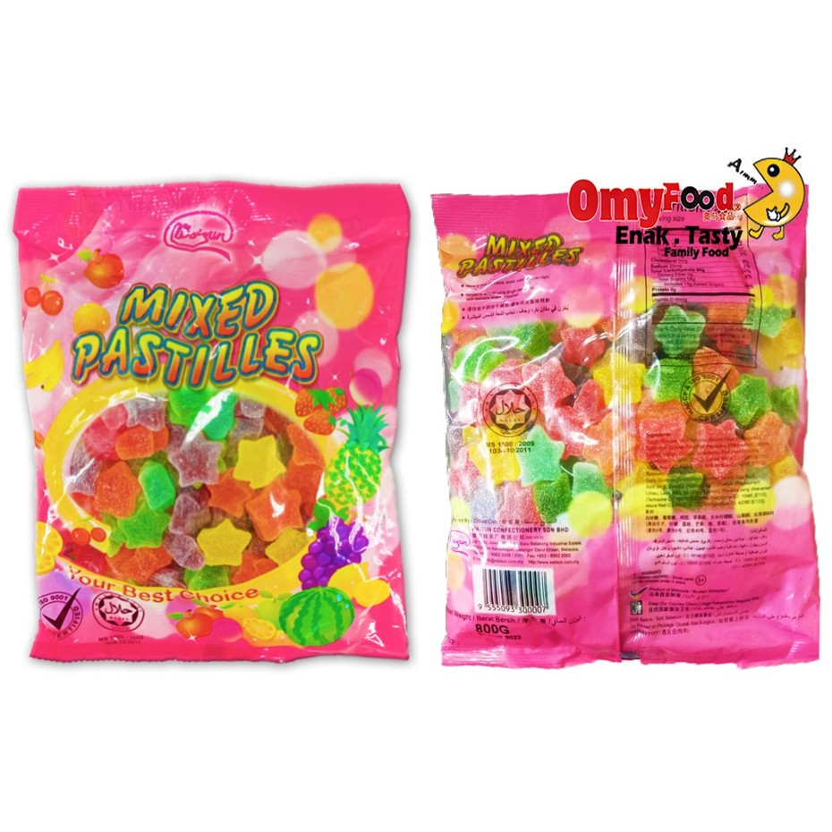 700g Waisun Jelly Sweet Candy, Mixed Pastilles [Assorted Shape/Love ...