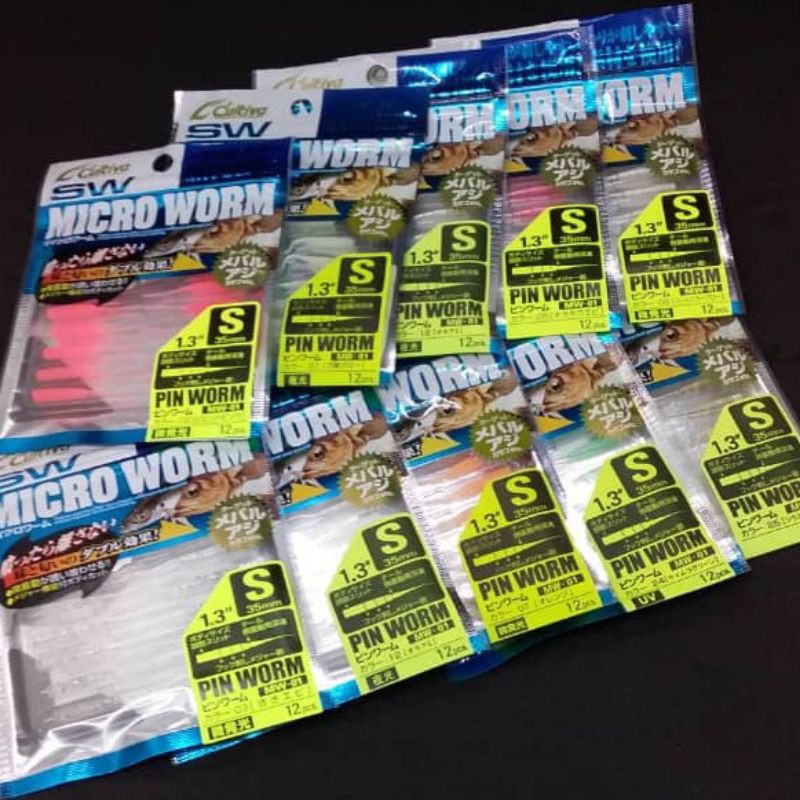 CULTIVA MICRO WORM SW - PIN WORM / CULTIVA SOFT PLASTIC, FISHING LURE ...