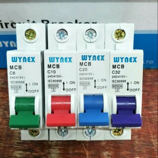 Miniature Circuit Breaker (MCB) C6 / C10 / C16 / C20 / C32 | Shopee ...