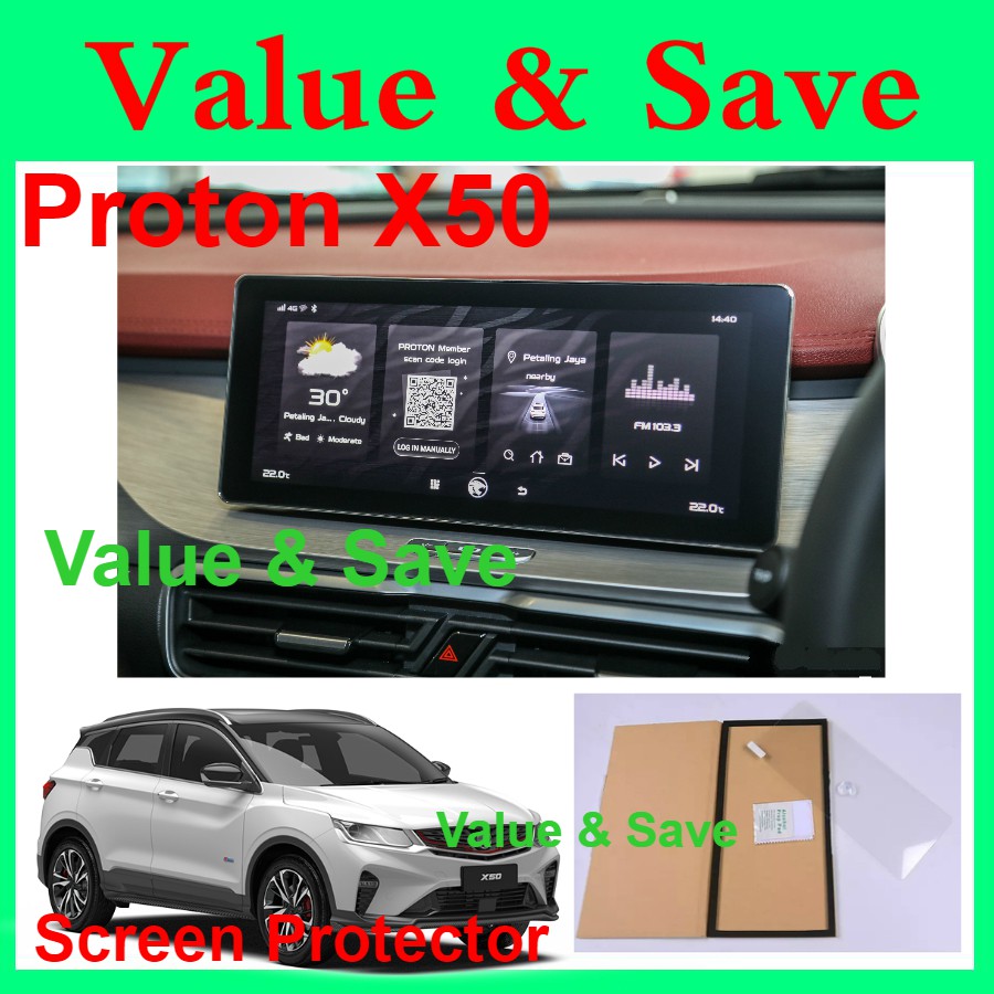 Proton X50 Infotainment Head Unit Screen Tempered Glass Screen ...