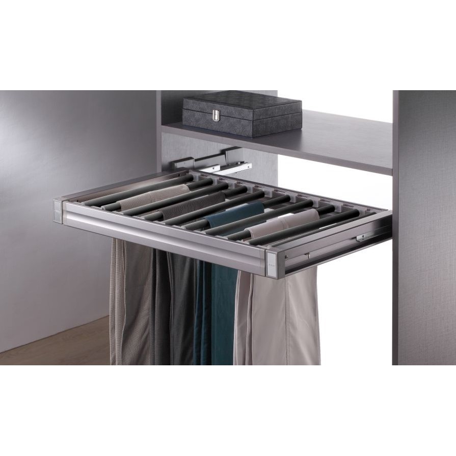 D'Life PREMIUM LUXURY Aluminum Wardrobe/Cabinet Trouser Rack W/ Soft ...