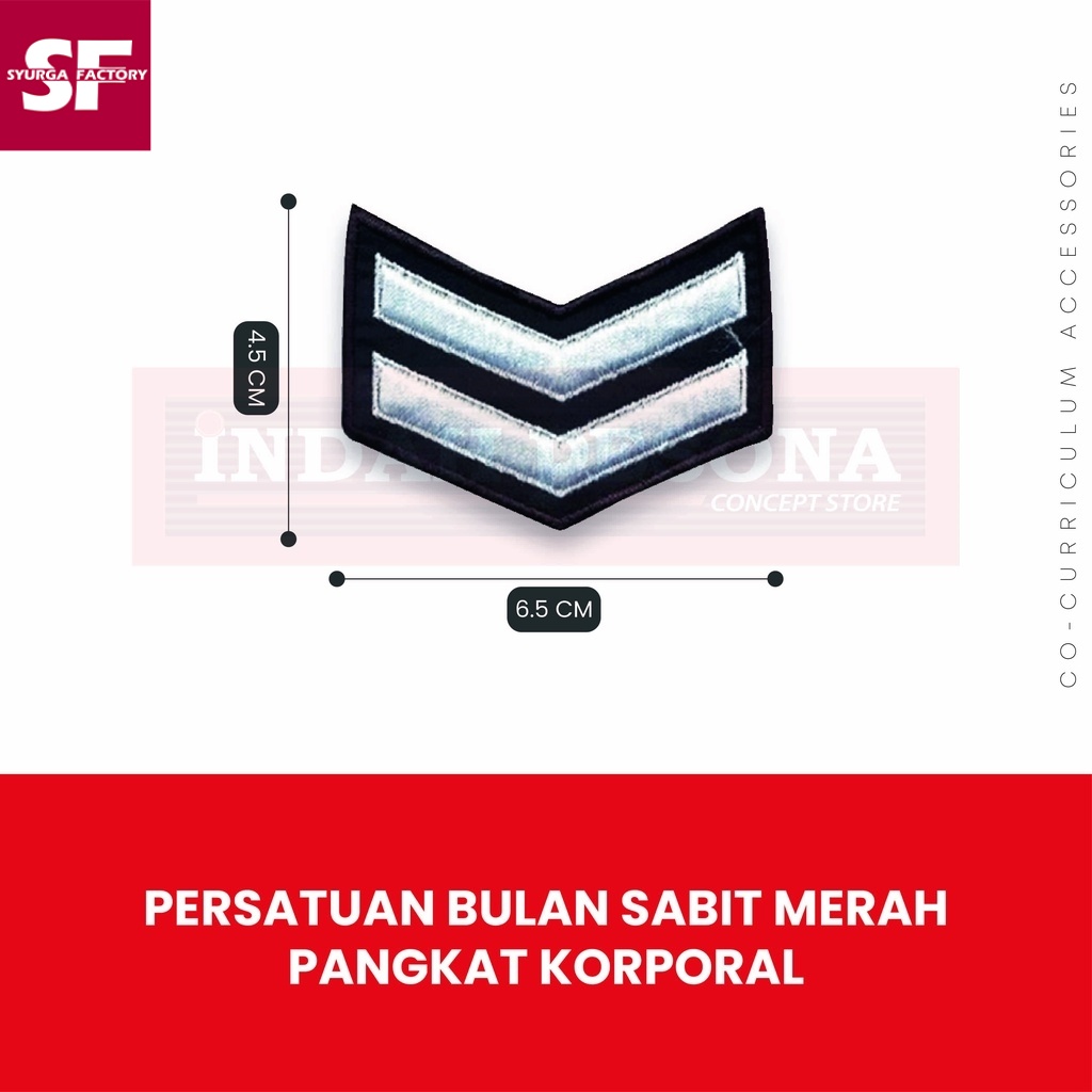 PERSATUAN BULAN SABIT MERAH - LENCANA PANGKAT 2 KOPERAL SULAM (PBSM ...