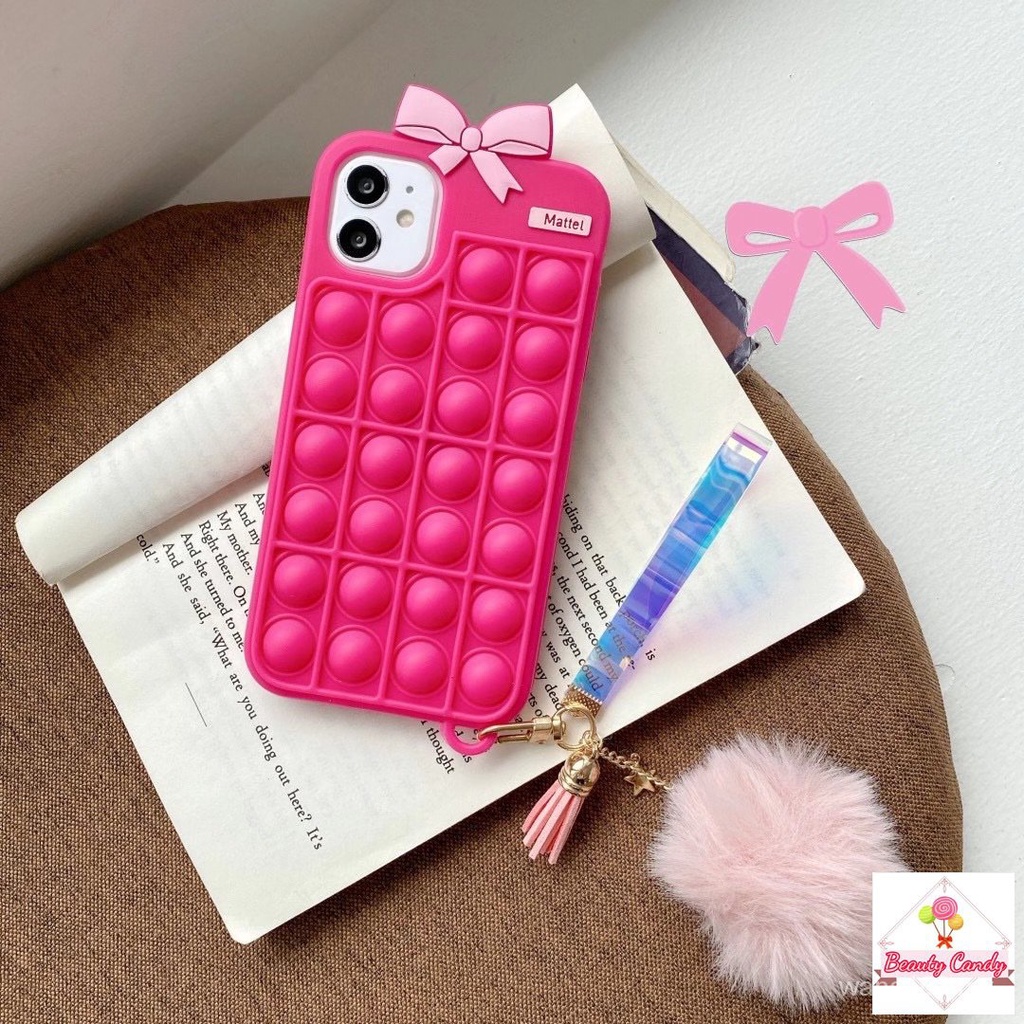 Barbie Pink Pop It Push Bubble Phone Case Stress Relief Fidget lobster ...