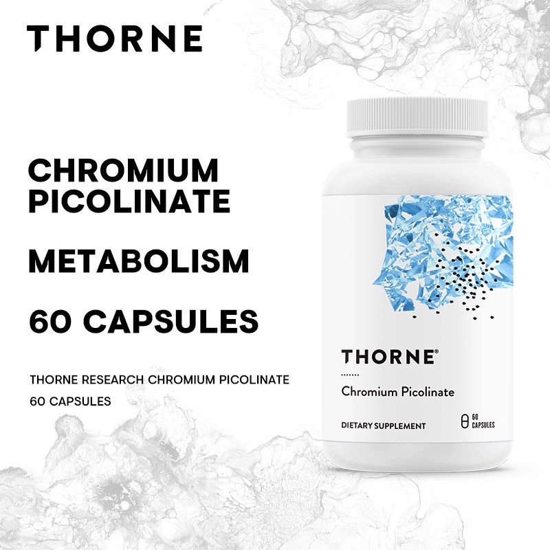 Thorne Research Chromium Picolinate 60 Capsules (BBE: 01/2025 ...