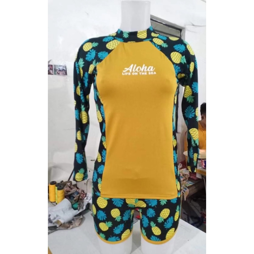 ew/hot style printed aloha rashguard/womens swimwear. RASHGUARD(printed ...