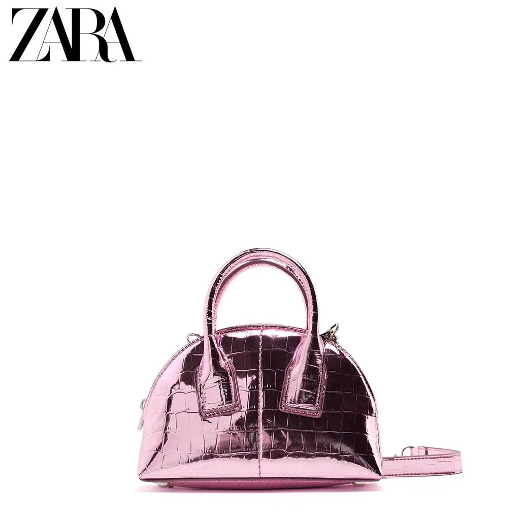 ZARA women's bag handbag fashion chain bag shoulder messenger bag shiny ...