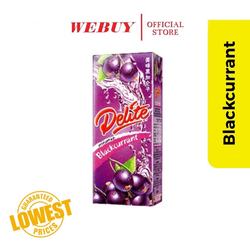 DELITE Blackcurrant Juice Drink (250ml) | Shopee Malaysia