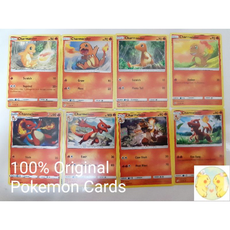 Pokemon Card TCG : Charmander evolution set 8 Cards lot (Non-Holo ...