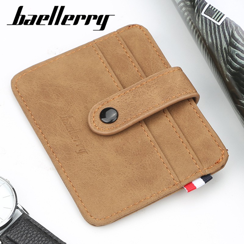 SLIM BUTTON CARD HOLDER PU LEATHER MINI WALLET KAD HOLDER (W-047 ...