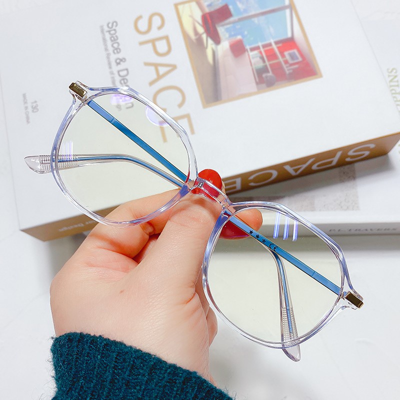 Raya Men/Women Glasses Frame Spectacles Korean oval Frame Transparent ...