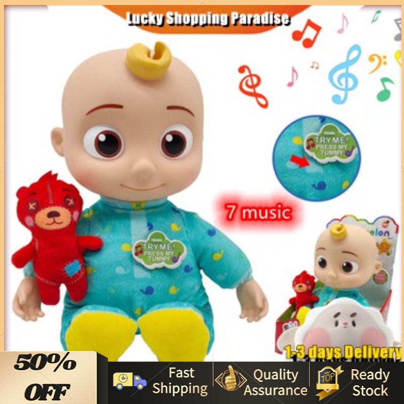 CoComelon Musical Bedtime JJ Doll Soft Plush Body Kids Sleeping ...