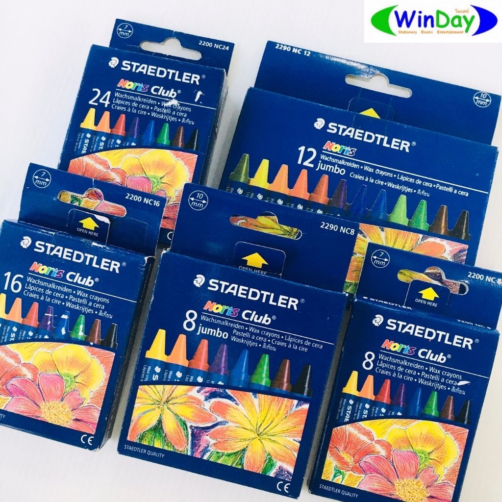 STAEDTLER Crayon Norse NC24 8 /16/24 Color JUMBO Candle 8 Colors/12 ...