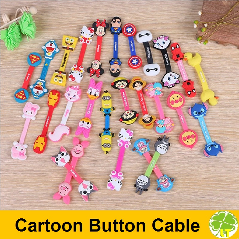 Cartoon Cable Button / Cord Organizer / Silicone Cartoon Cable ...
