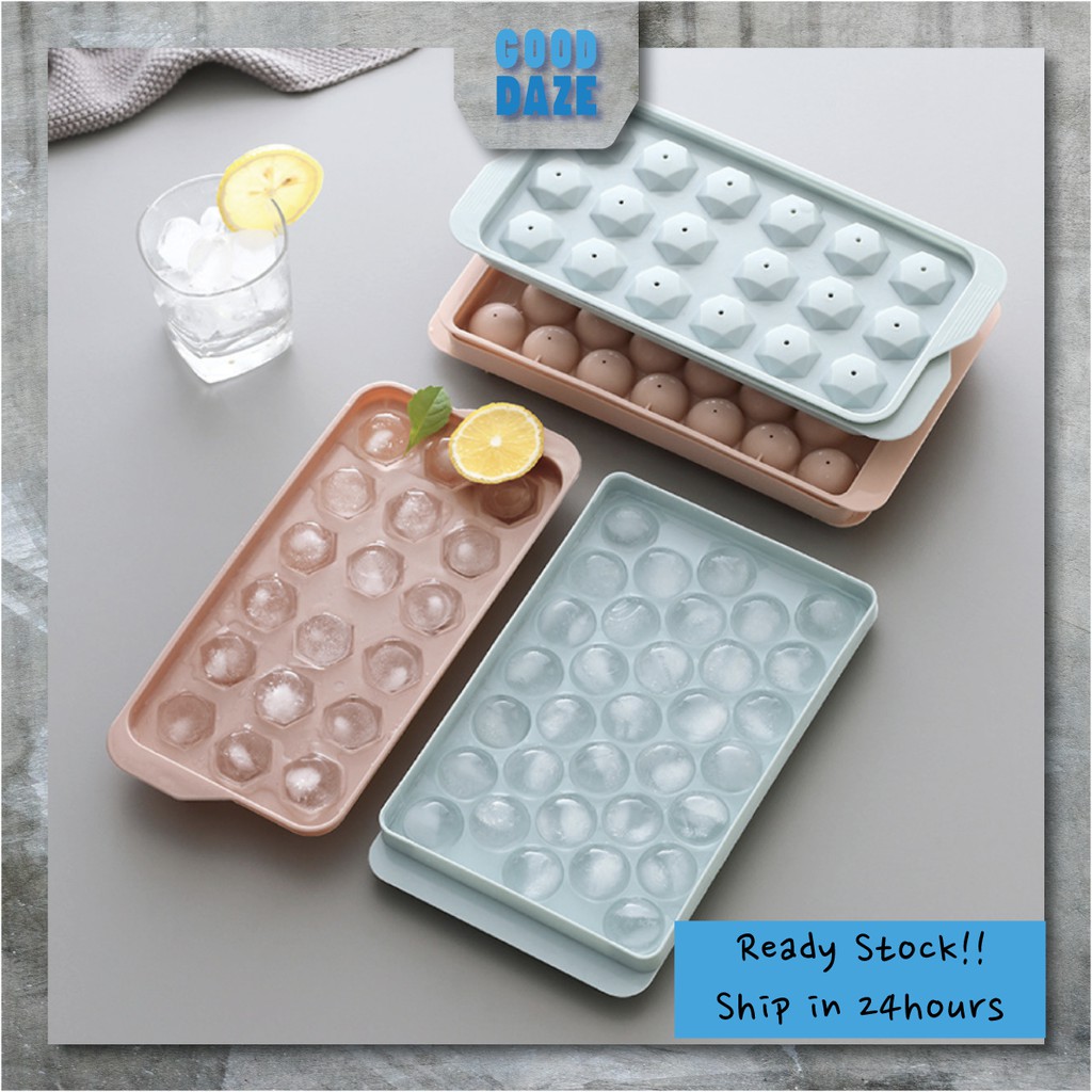 Round/Diamond Ice Maker Mold Mini Cute Ice Cube Tray For Drinks 圆球 ...