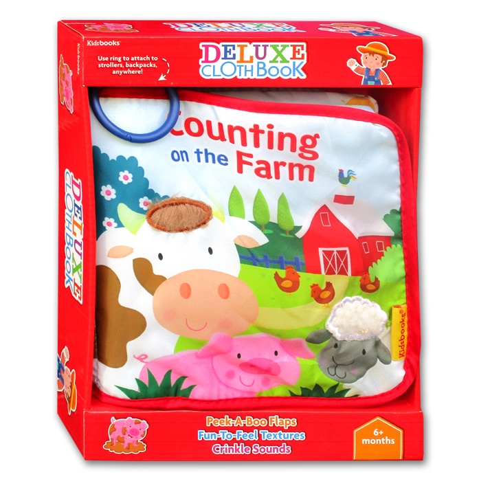 Counting On The Farm Cloth Book With Peek-A-Boo Flaps, Fun-to-Feel ...