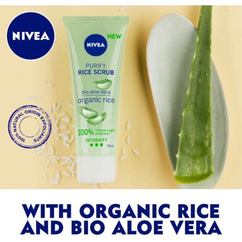 Nivea Purify Organic Rice Scrub 75 ML | Shopee Malaysia