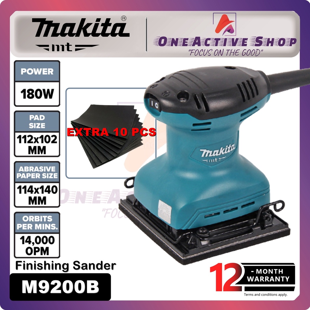 MAKITA Finishing Sander 180W M9200B - 1 Year Warranty || Hikoki Orbital Palm Sander SV12SG 114MM ...