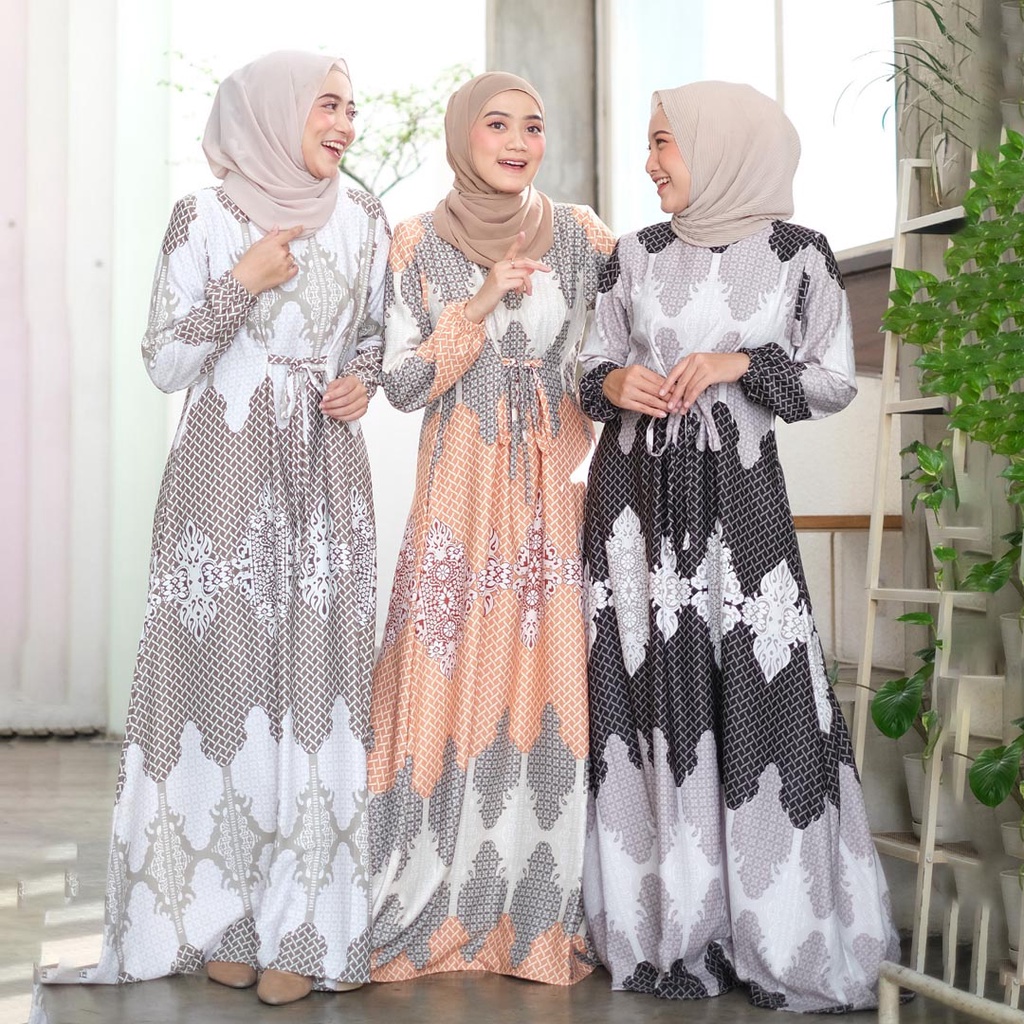 JUBAH MODEN AVARA PRINTED MUSLIMAH FASHION DRESS KOLEKSI RAYA 2022 ...