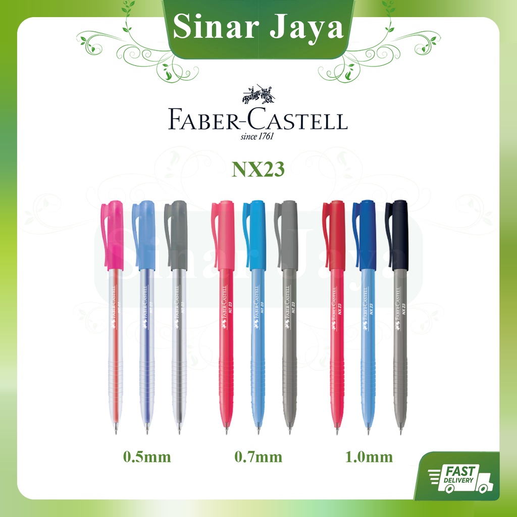 [SJ] Faber-Castell Ball Pen NX23 0.5mm/0.7mm/1.0mm (1pc) | Shopee Malaysia