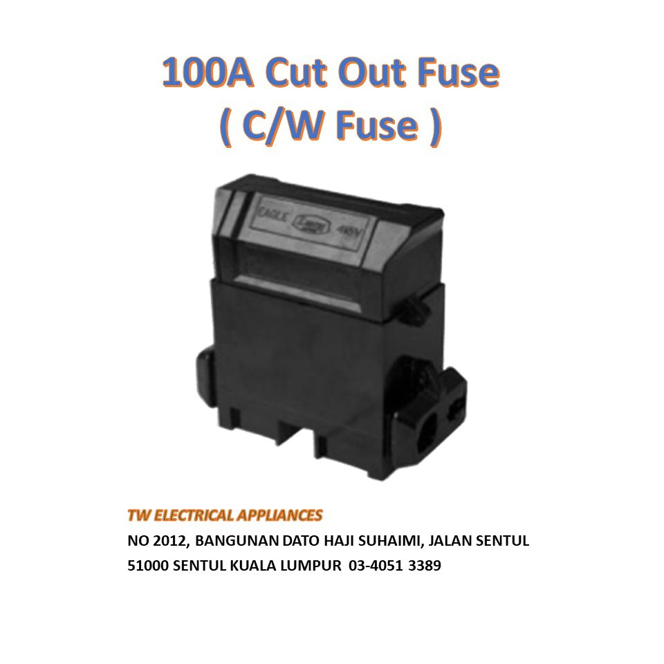 100A CUT OUT FUSE UNIT (C/W FUSE) | Shopee Malaysia