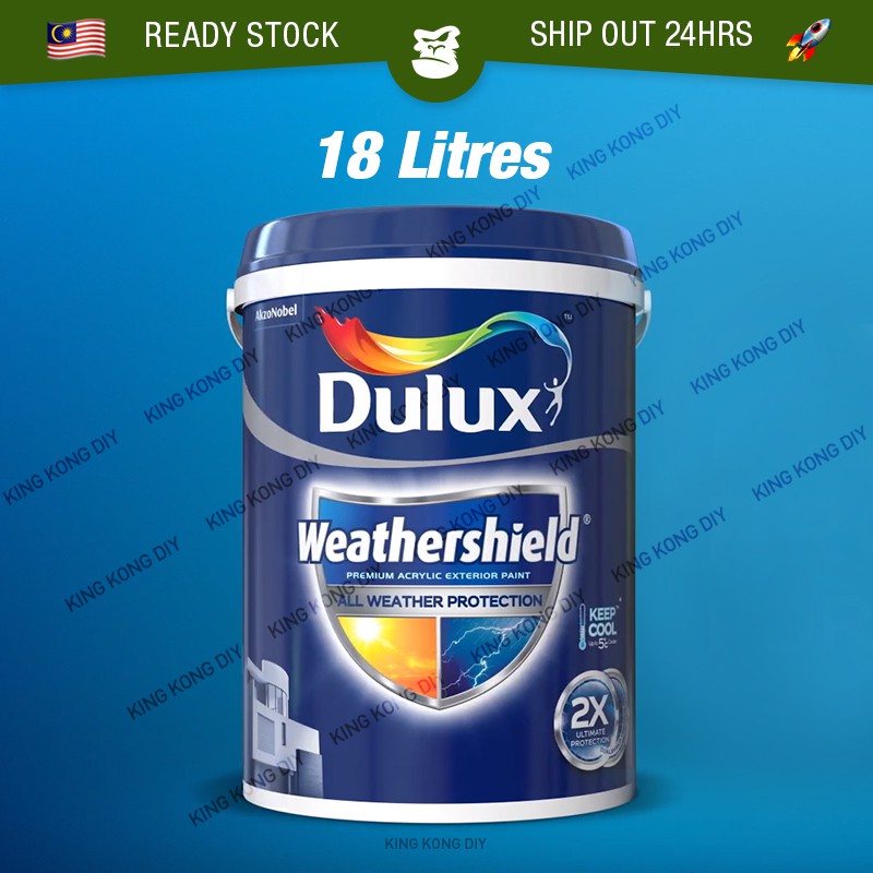 18L ICI DULUX Weathershield Exterior Wall Paint 7 Years Protection ...