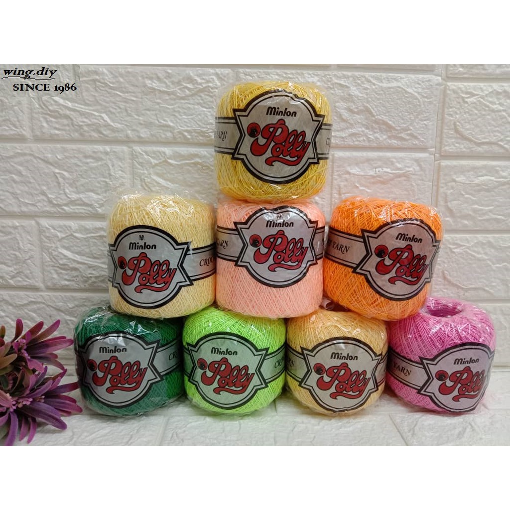 [NEW COLOUR] MINLON POLLY CROCHET YARN/ BENANG KAIT MINLON POLLY II ...