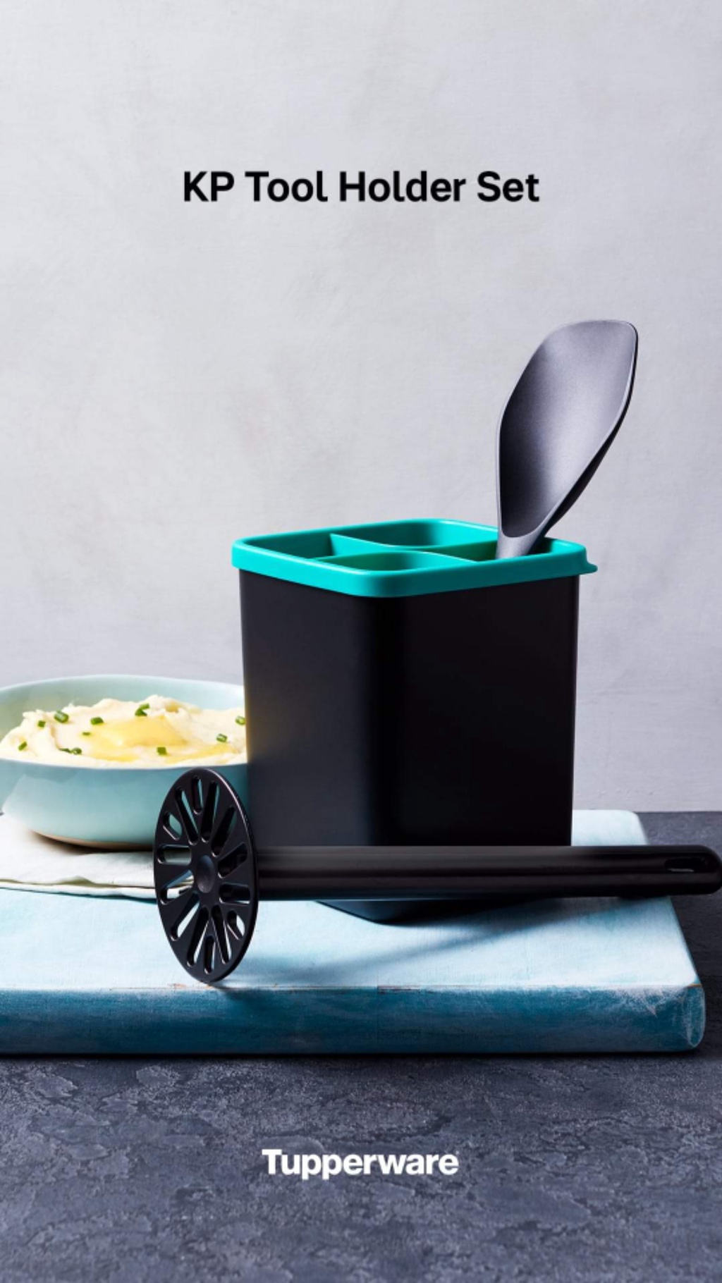 Tupperware KP Tools Holder 1.8L Red Colour Storage Kitchens tools/ Trio ...