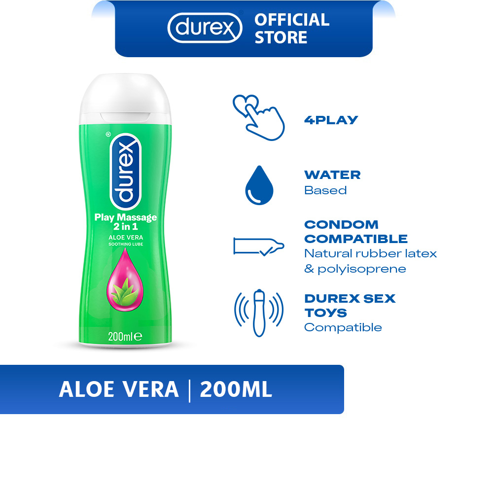 Durex 2 In 1 Play Massage Aloe Vera Lube Lubricant Gel (200ml) | Shopee ...