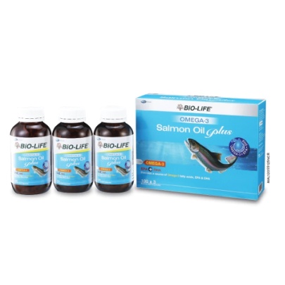 Bio-Life Omega-3 Salmon Oil Plus (100 Capsules / 3 x 100 Capsules ...