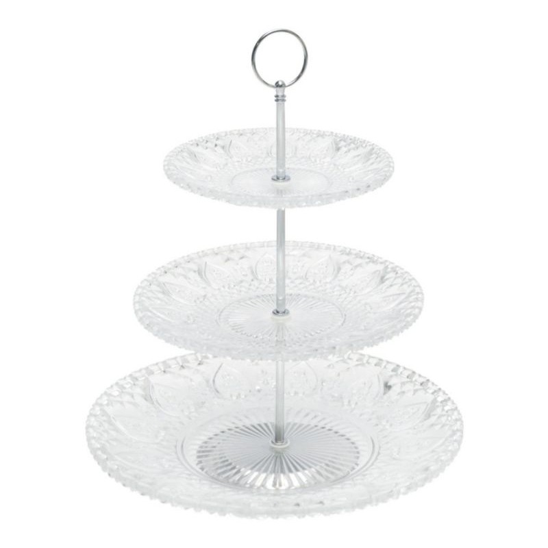 SSF 3-tier glass tray dessert tray | Shopee Malaysia