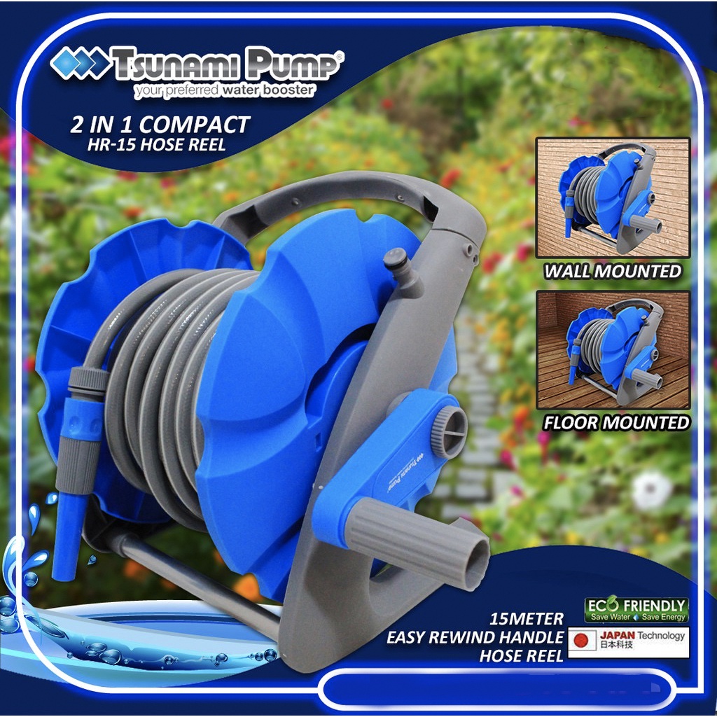 SEMENYIH TSUNAMI HOSE REEL SET 15 METER WALL MOUNTED HOSE HANGER HOSE ...