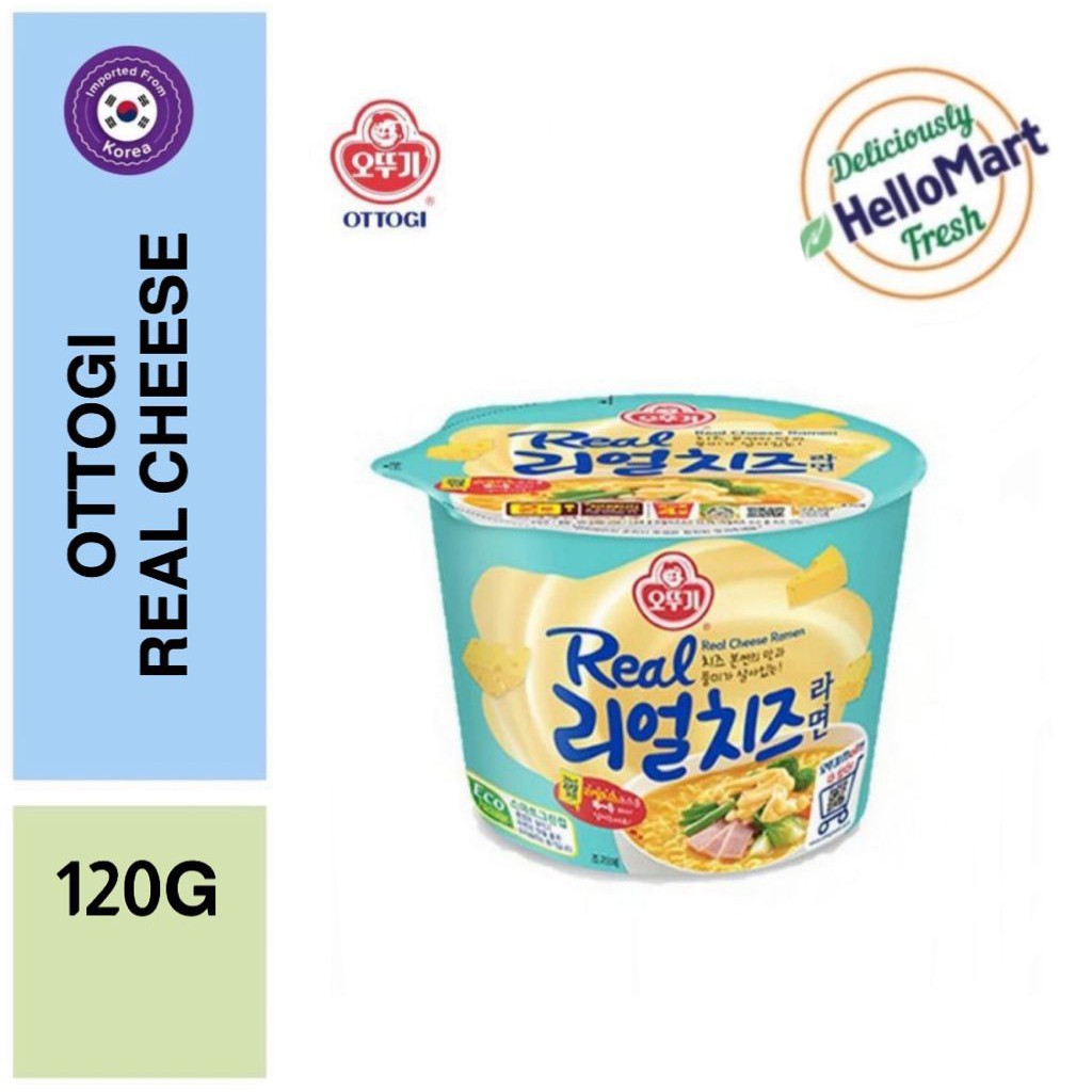 【Korea Ottogi 韩国】Real Cheese Cup Ramen 韩国进口不倒翁奶油味芝士味泡面杯面 120g | Shopee ...