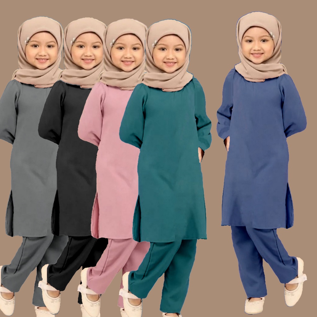 Baju kurung budak Kurta suit muslimah perempuan suit set warda viral ...