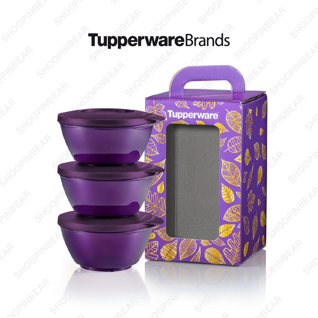 GIFT IDEA Tupperware Click Bowls Gift Set 425ml stackable Mangkuk ...