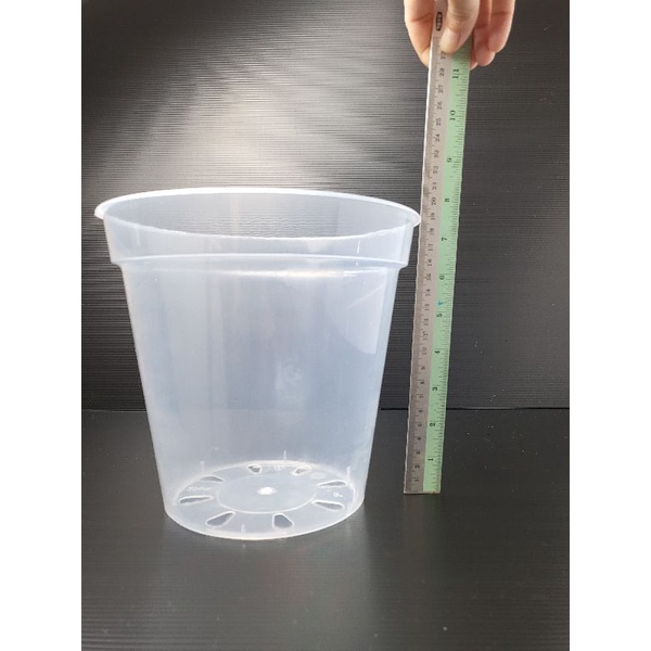 clear pot 20cm bigger transparent pot flower pot | Shopee Malaysia