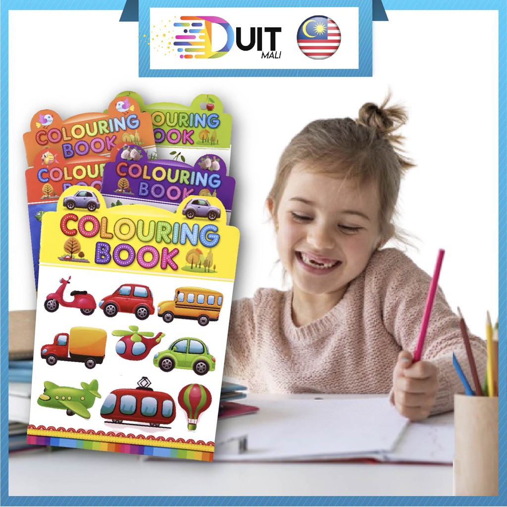 DM Buku warna Budak Colouring Book Coloring Book Kids Colouring ...