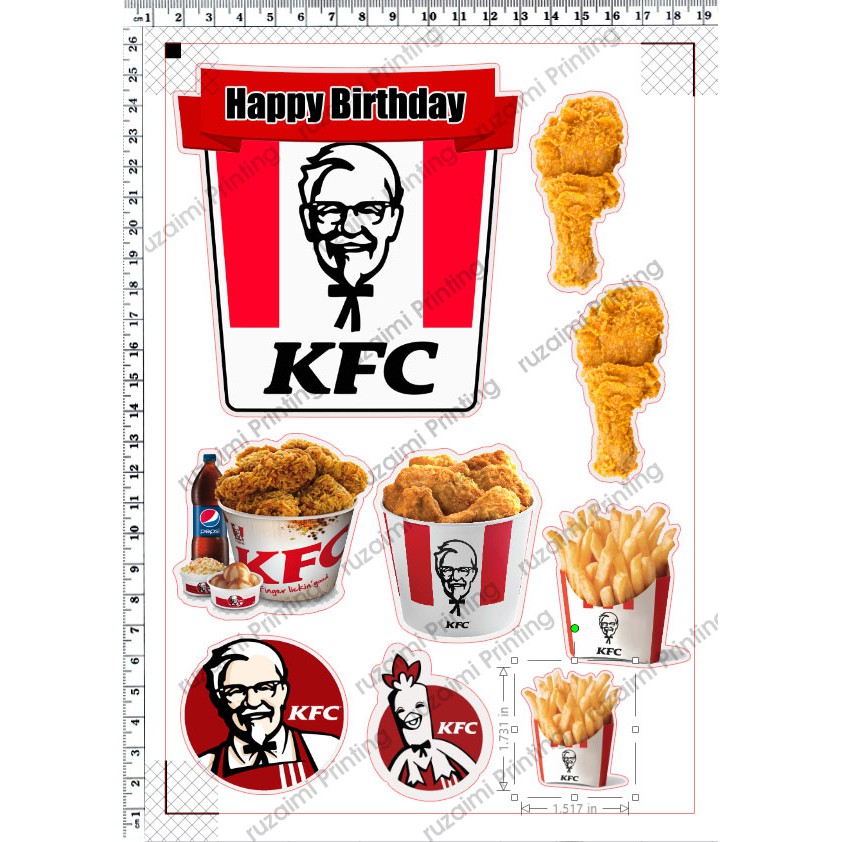 KFC Birthday Cake Topper 001 | Shopee Malaysia