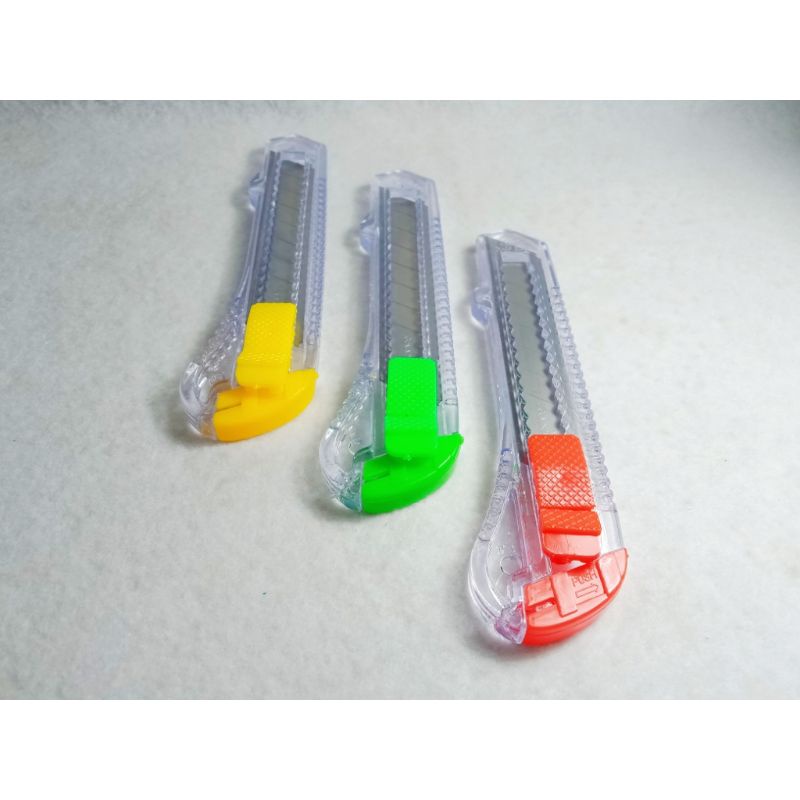 MERAH STABILO Transparent Cutter (Yellow, Highlighter, Red) | Shopee ...