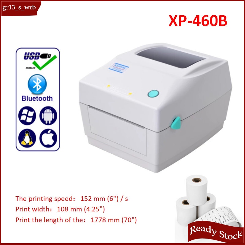 Bluetooth USB Thermal Printer Xprinter 460B Waybill Support Air Waybill Printer Sticker Barcode ...