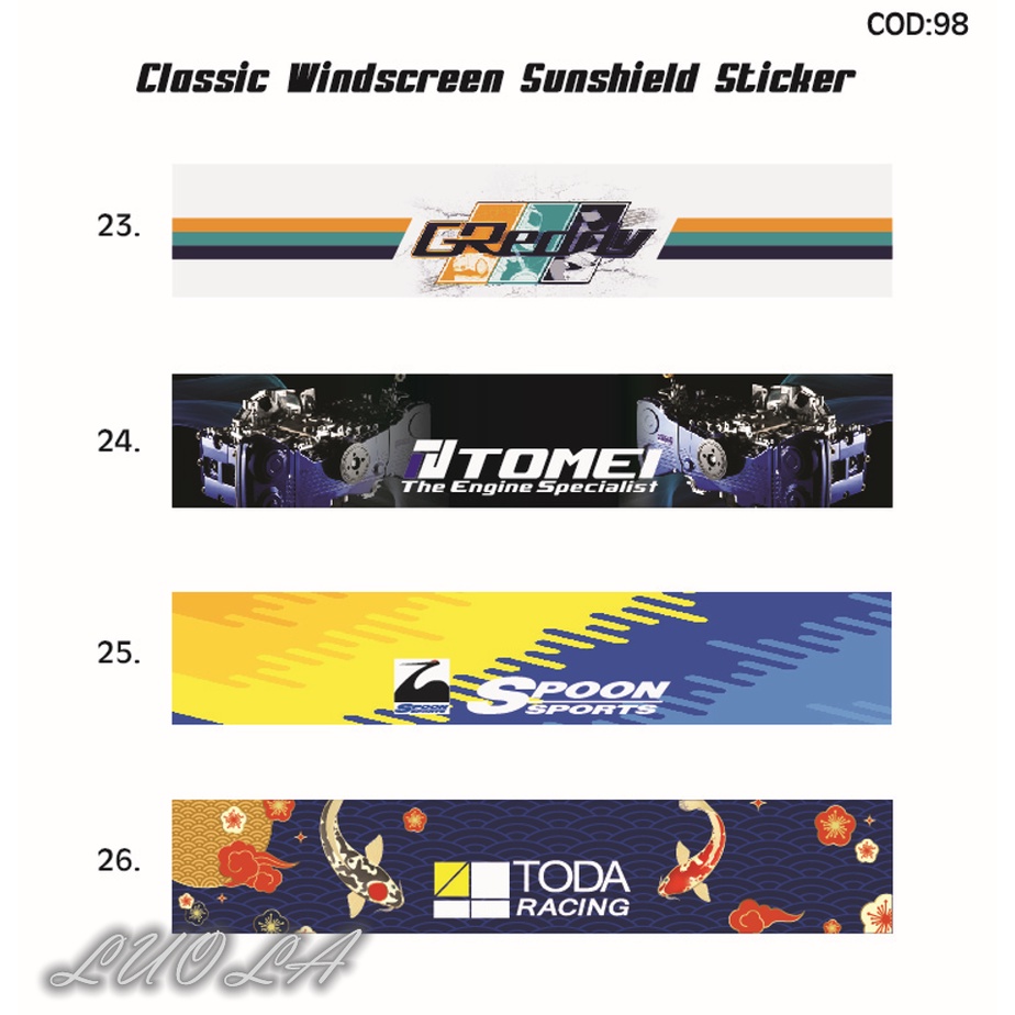 Windscreen Windshield Window Sticker Car Sticker SPOON STICKER TOMEI ...