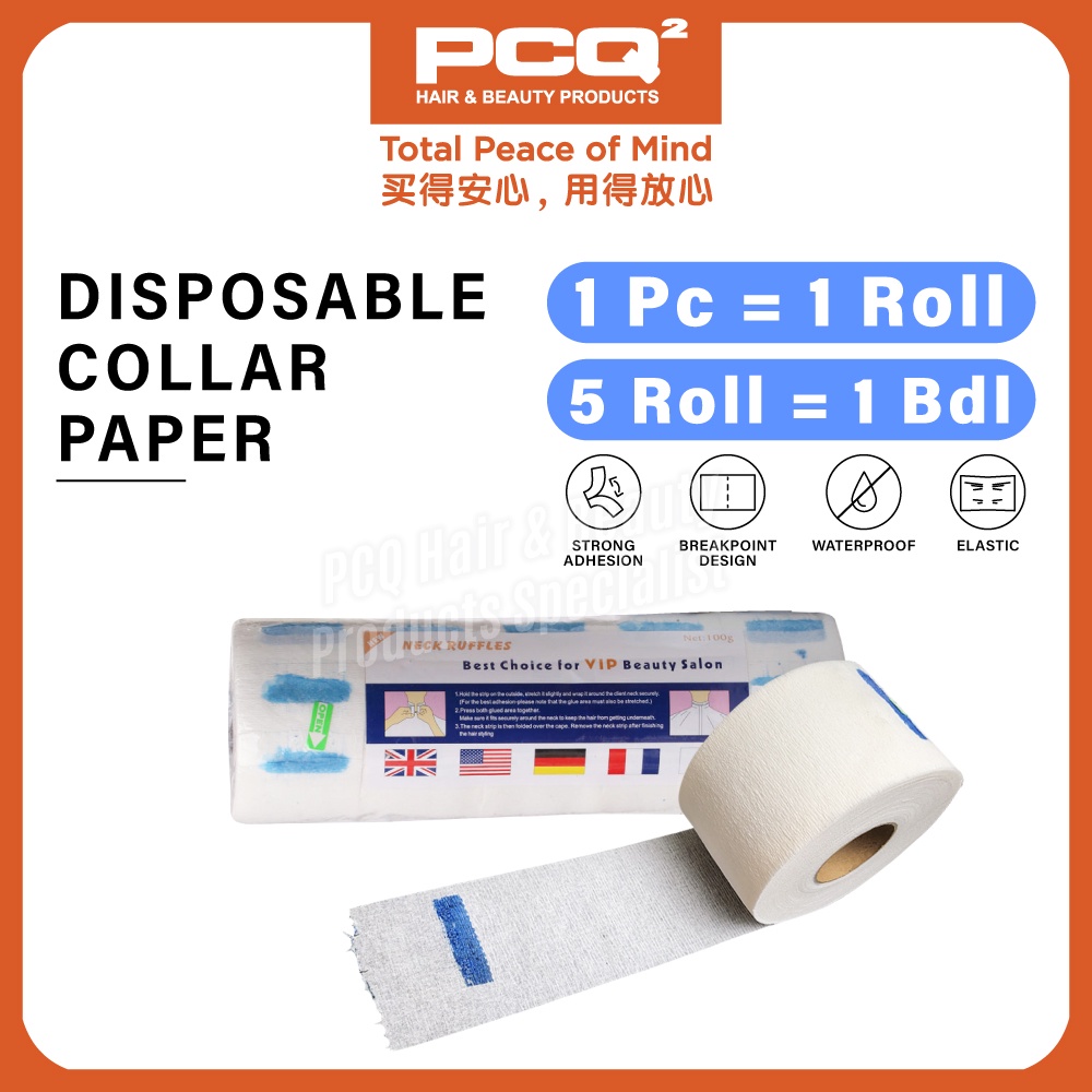 (1 Roll - 100 Strips) Disposable Neck Tissue Neck Paper Neck Ruffle ...