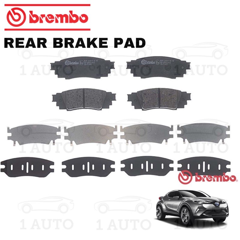 GENUINE BREMBO REAR BRAKE PAD TOYOTA CHR C-HR 1.8 | Shopee Malaysia