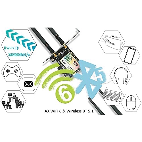 Ubit AX WiFi 6 Dual Band 3000Mbps WiFi Card AX200 PCIE Wireless WLAN ...