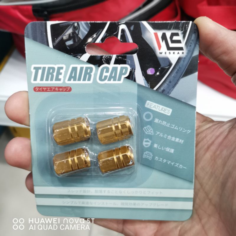 [MEOW] (1 set) High Quality Tire Air Cap Metal Aluminium / Penutup Tiub ...
