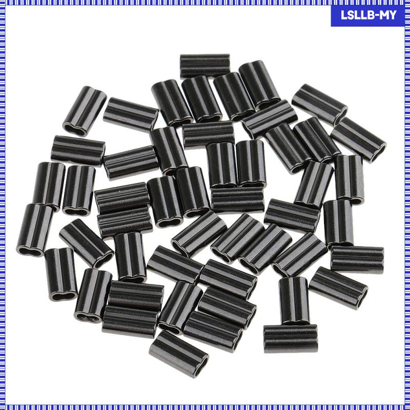 50pcs/set Double Barrel Sleeves, 100% Copper, Fishing Rigging Tackle ...