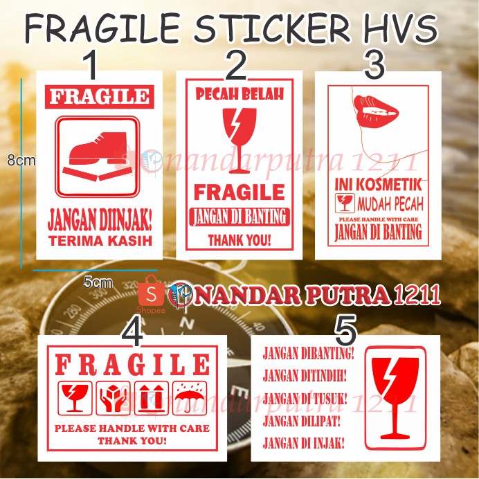 (100pcs) Fragile Sticker 5x8cm/fragile Sticker | Shopee Malaysia